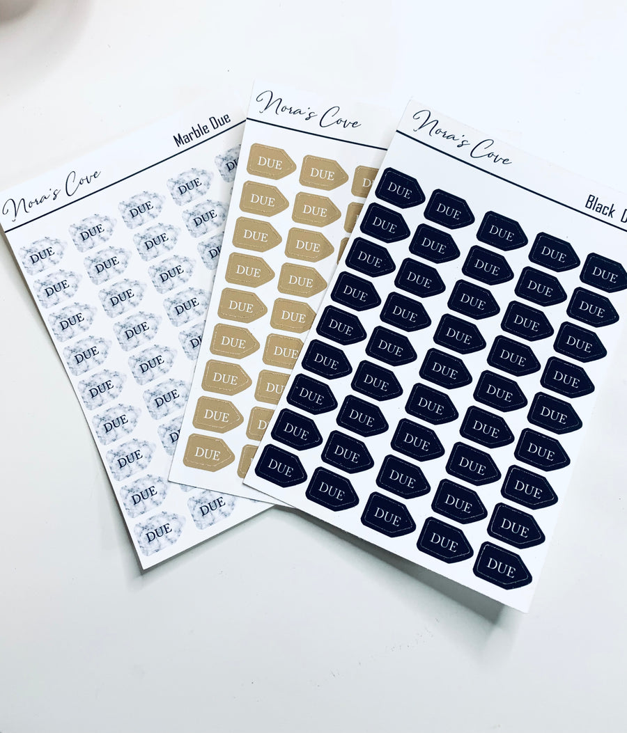 Due stickers – NORAS COVE